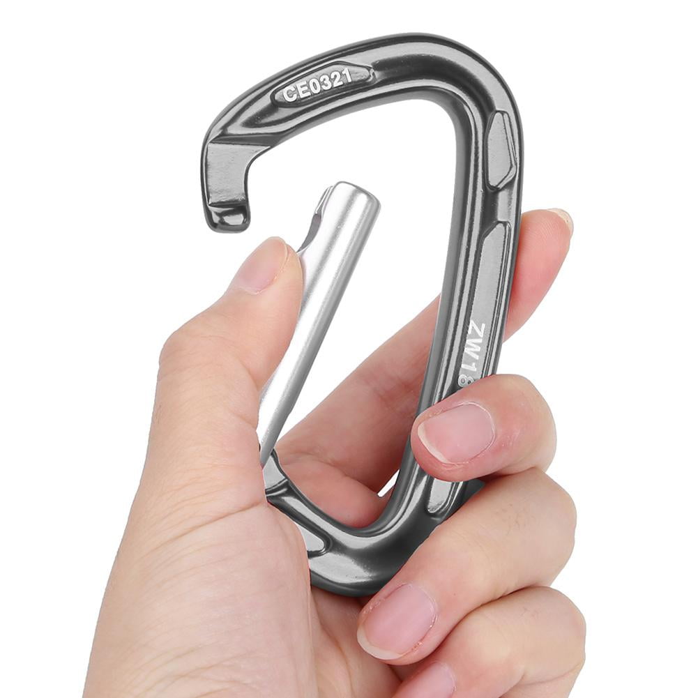 Tebru Climbing Lock Carabiner,1PCS Aerospace Aluminum D-Shape Screw ...