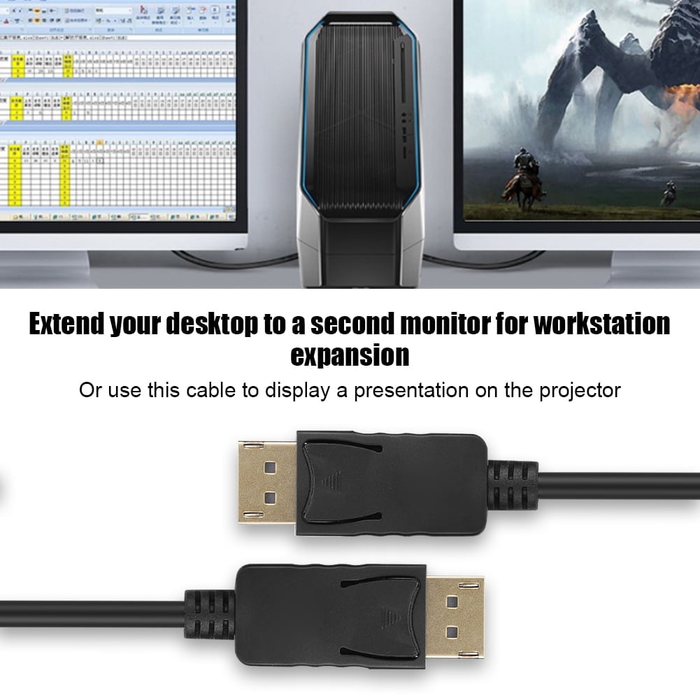 Tebru DP Male to DP Male Adapter Cable DisplayPort Connecting Line for ...