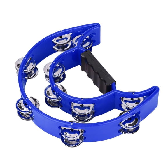 EastRock Double Row Tambourine, Black ABS Plastic, Steel Jingles ...