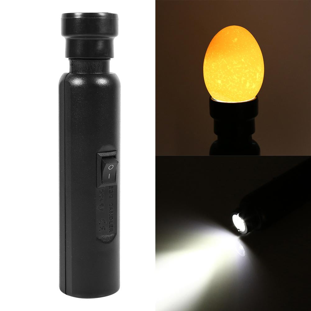 Tebru Egg Tester, LED Light Egg Candler Tester,1Pc Portable Black Cool ...