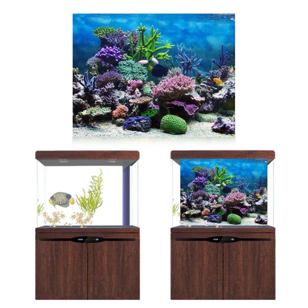 Tebru Fish Tank Decoration Poster, Aquarium Poster,PVC Adhesive ...