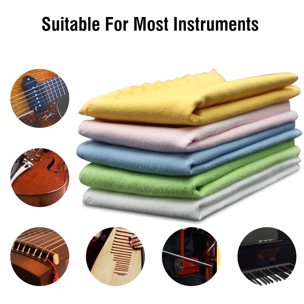Tebru Instrument Cleaning Cloth, Violin Cleaning Cloth,5pcs Microfiber ...