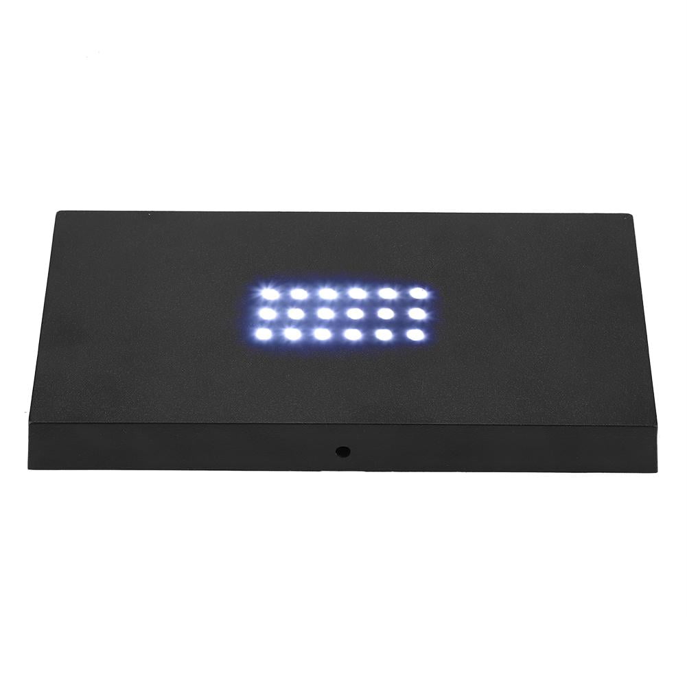 Tebru LED Light Lamp Display Stand Crystal Glass Art Base Holder US ...