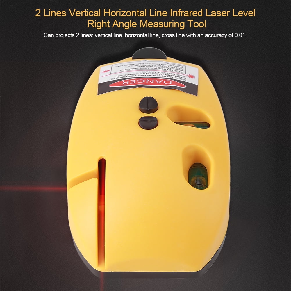 Tebru Laser Level, 2 Lines Vertical Horizontal Line Infrared Laser ...