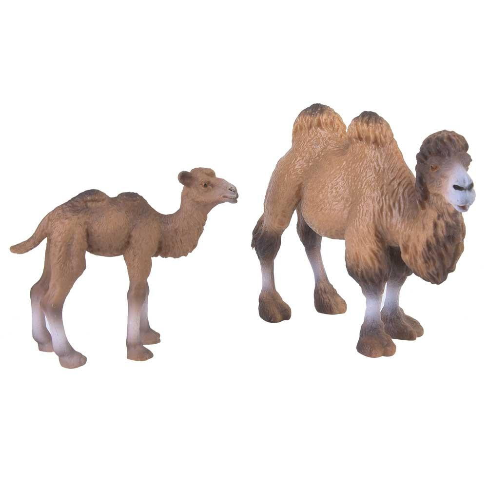 Tebru Miniature Animal Model,2pcs Miniature Camel Figurine Animal Model ...