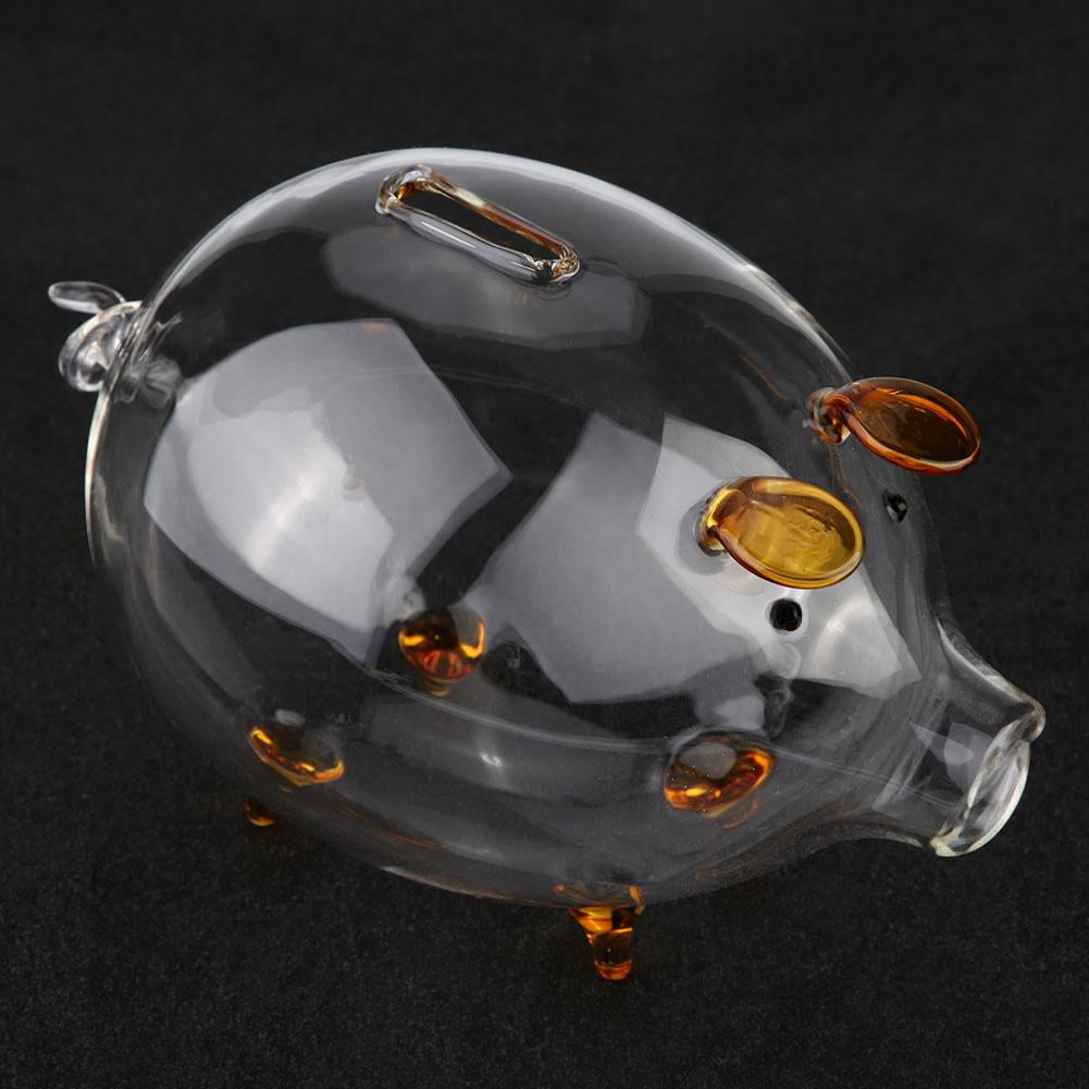 Tebru Money Savings Box,Transparent Glass Pig Saver Bank Piggy Money ...