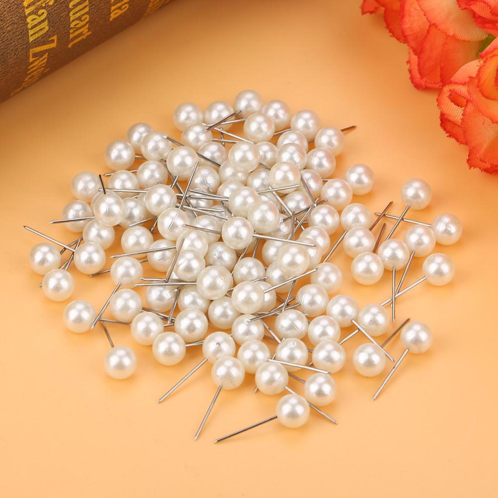 Tebru Pushpin,200pcs Round Ball Plastic Pushpin Thumbtack Pins ...