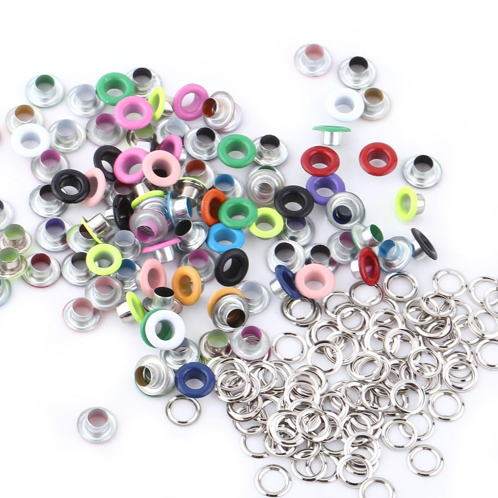 Tebru Round Eyelets, Metal Eyelets, 100Sets 5mm Metallic Scrapbooking ...