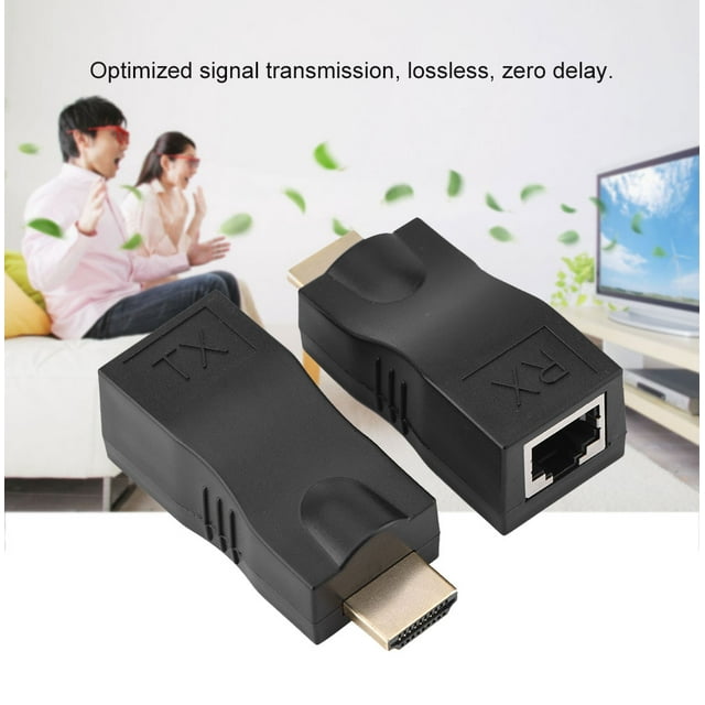 Tebru Single Extender,2x 30m To RJ45 Network Cable Extender Converter ...