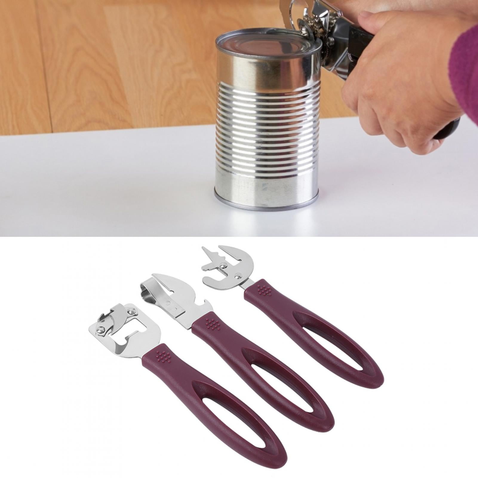 Tebru Stainless Steel Tin Opener Set Manual Can Bottle Opener for ...