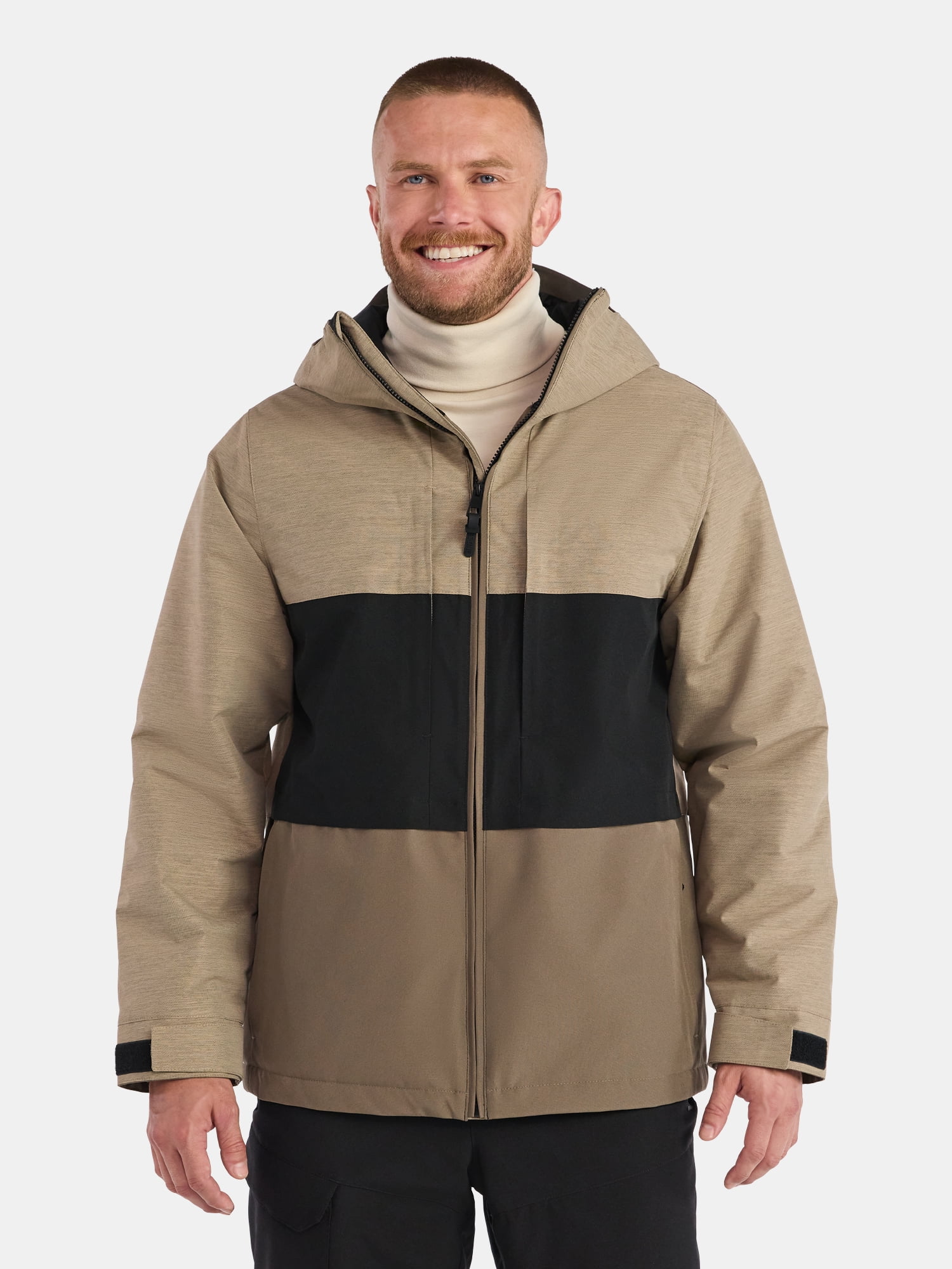 Tec-One Men’s Colorblock Ski Snowboard Hooded Jacket, Heavyweight ...