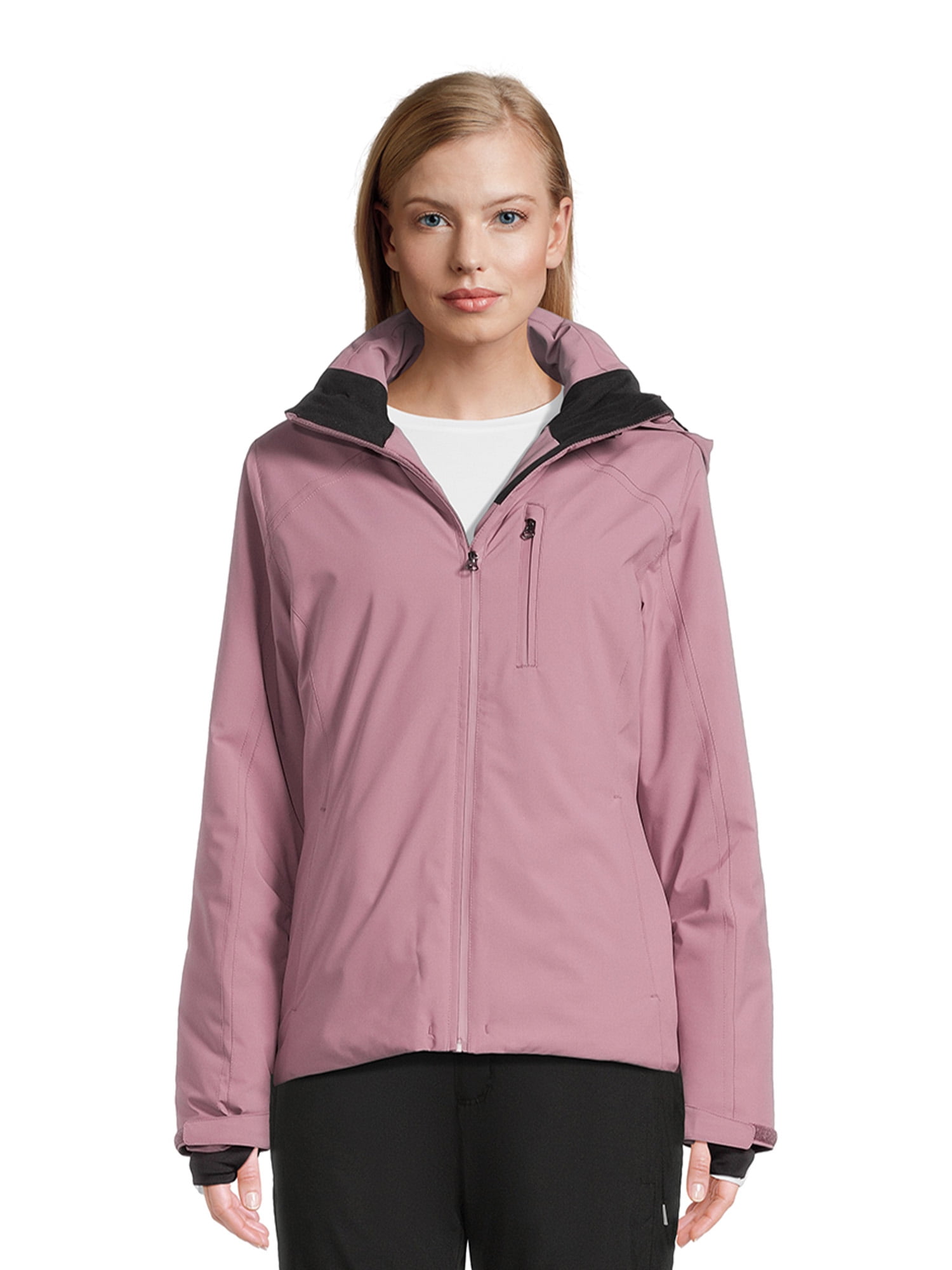 Tec-One women's Pongee Ski Jacket - Hooded Winter Coat - Walmart.com