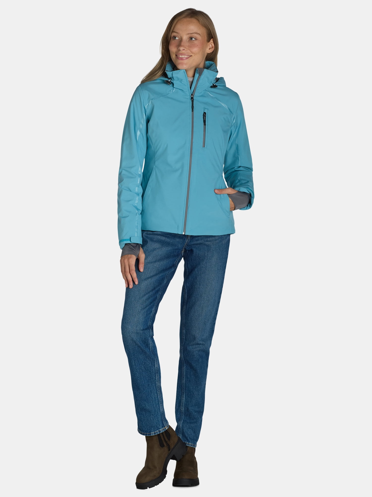 Tec-One Women’s and Women’s Plus Pongee Ski and Snowboard Jacket with ...