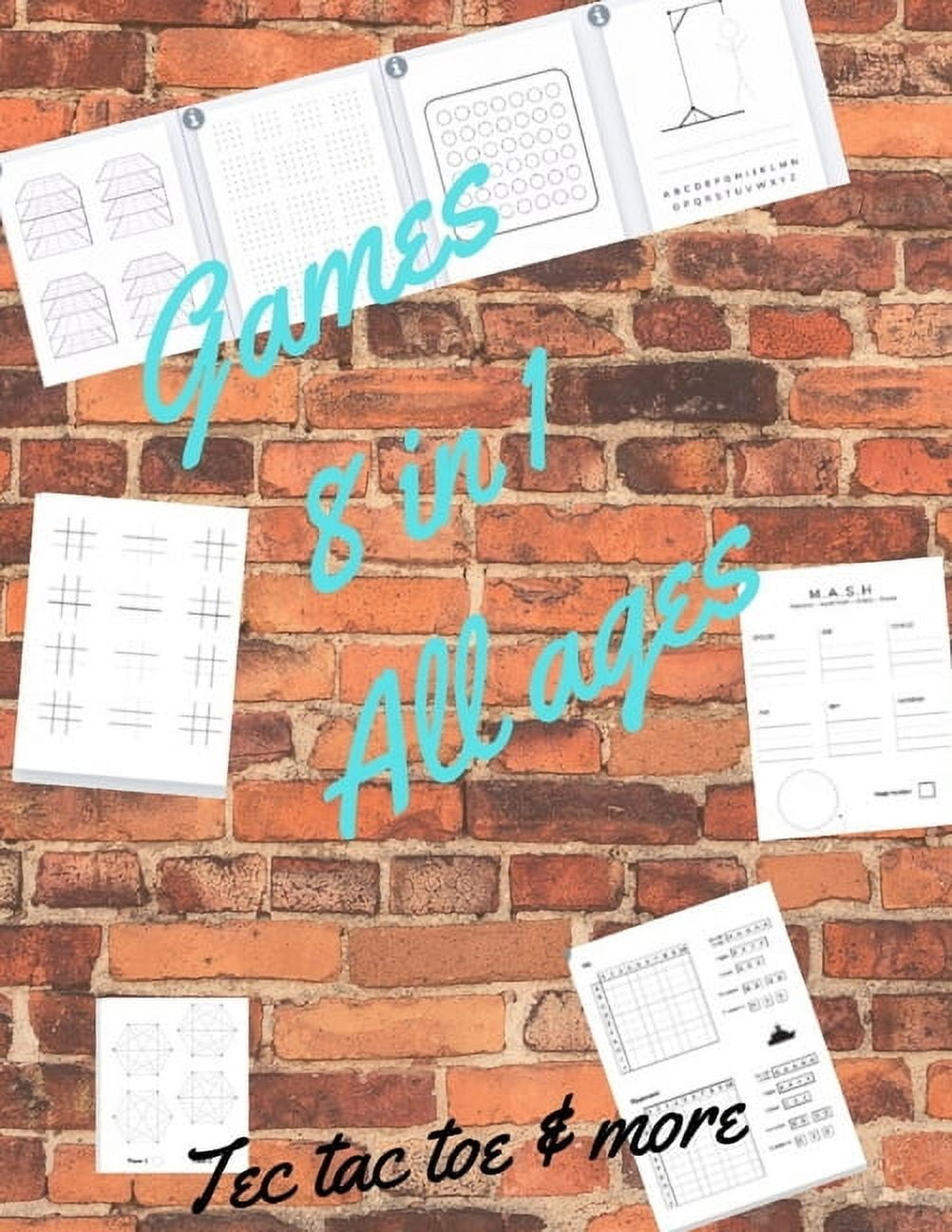 Tec tac toe & more Games 8 in 1 All ages: Printed on high-quality paper ...