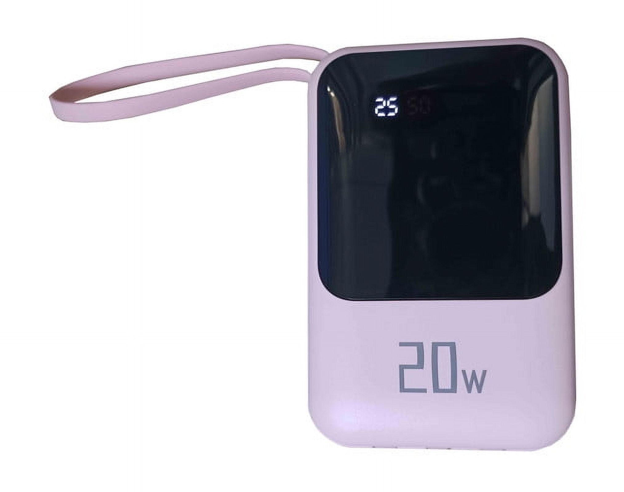 TecRange 5000mAh 20W Small Portable Battery chargers. LED Display.Pink ...