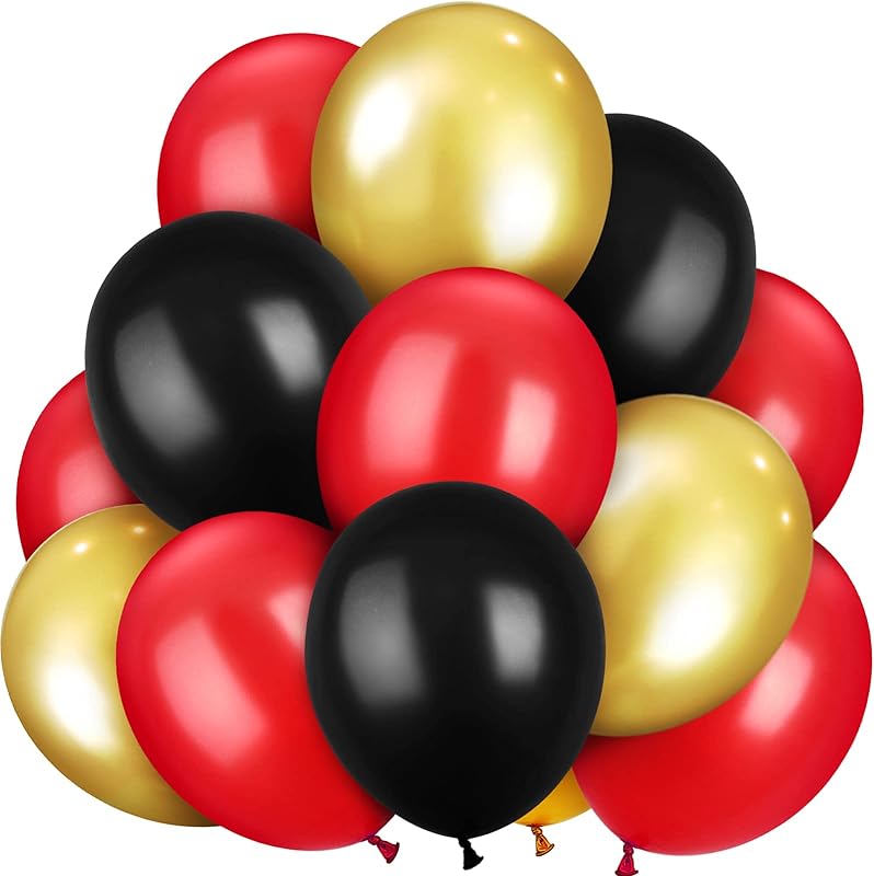 TecUnite 100 Pcs Red White Blue Latex Balloons 13 Inch Colorful Round ...