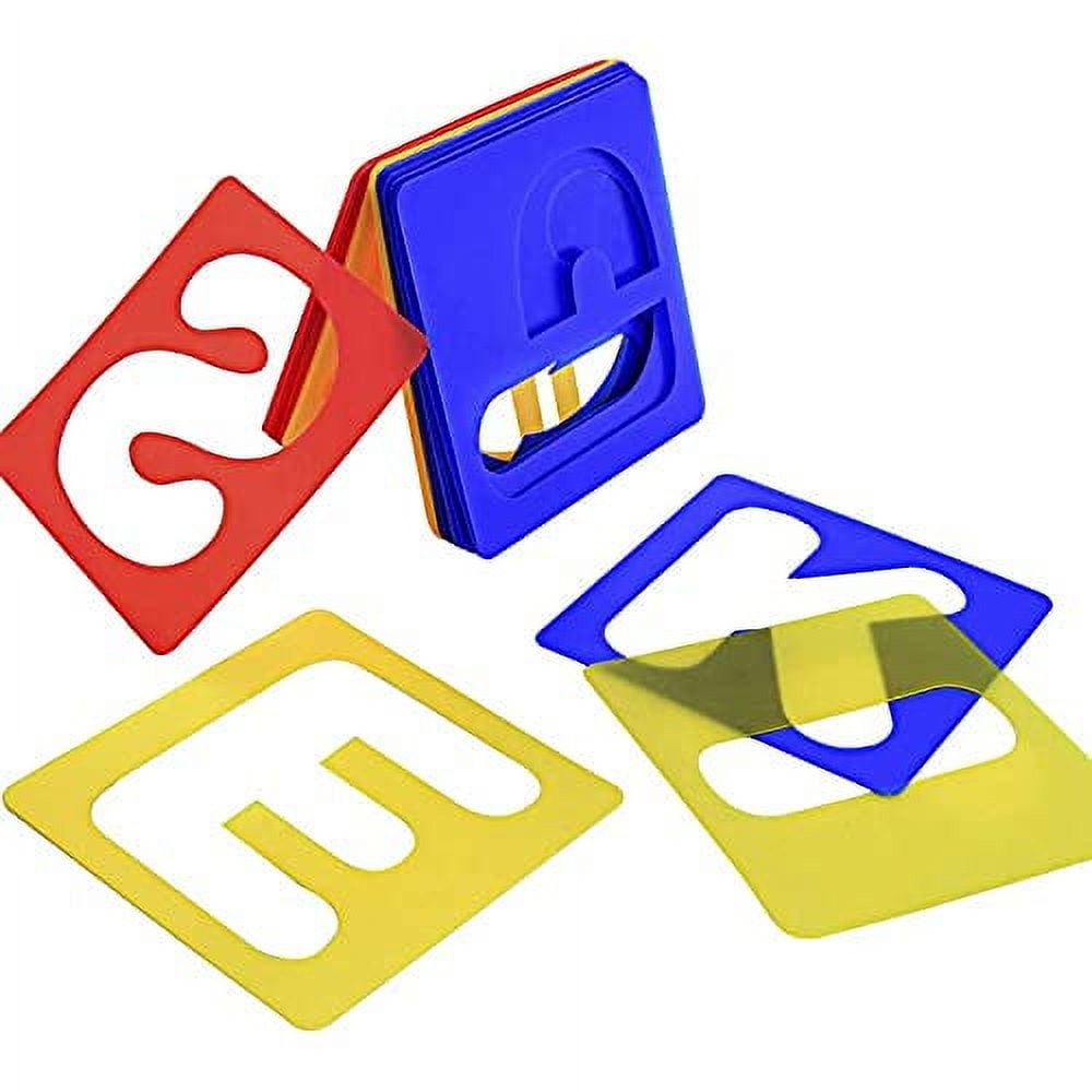 TecUnite 26 Pieces Alphabet Stencils Set Plastic Letter Stencils for ...