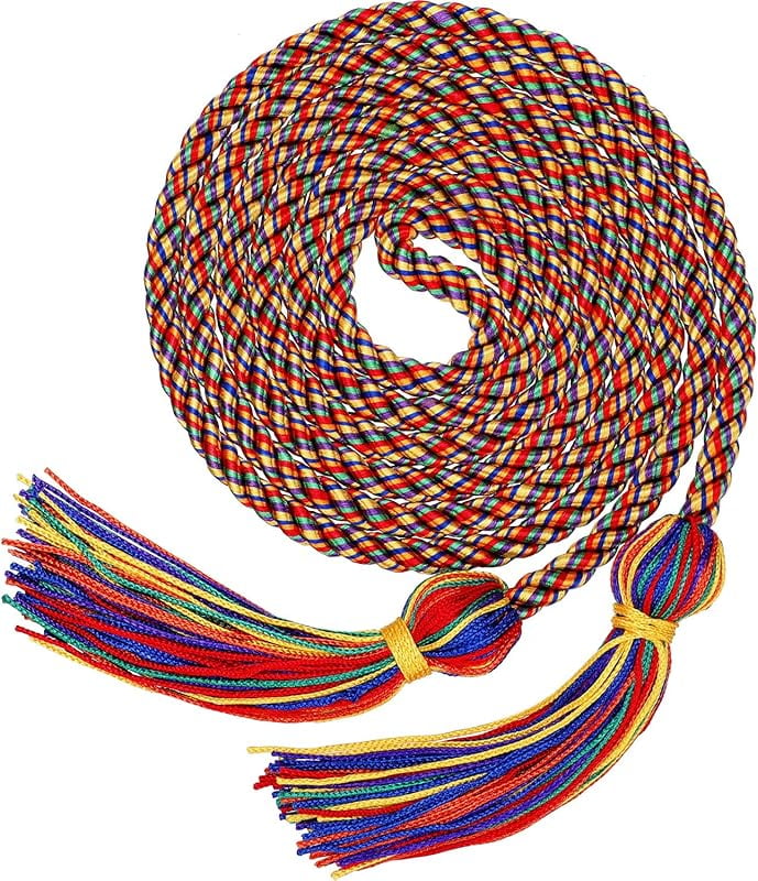 TecUnite Graduation Cords Honor 2025 Polyester Yarn Honor Cord with Tassels for Bachelor Gown ...