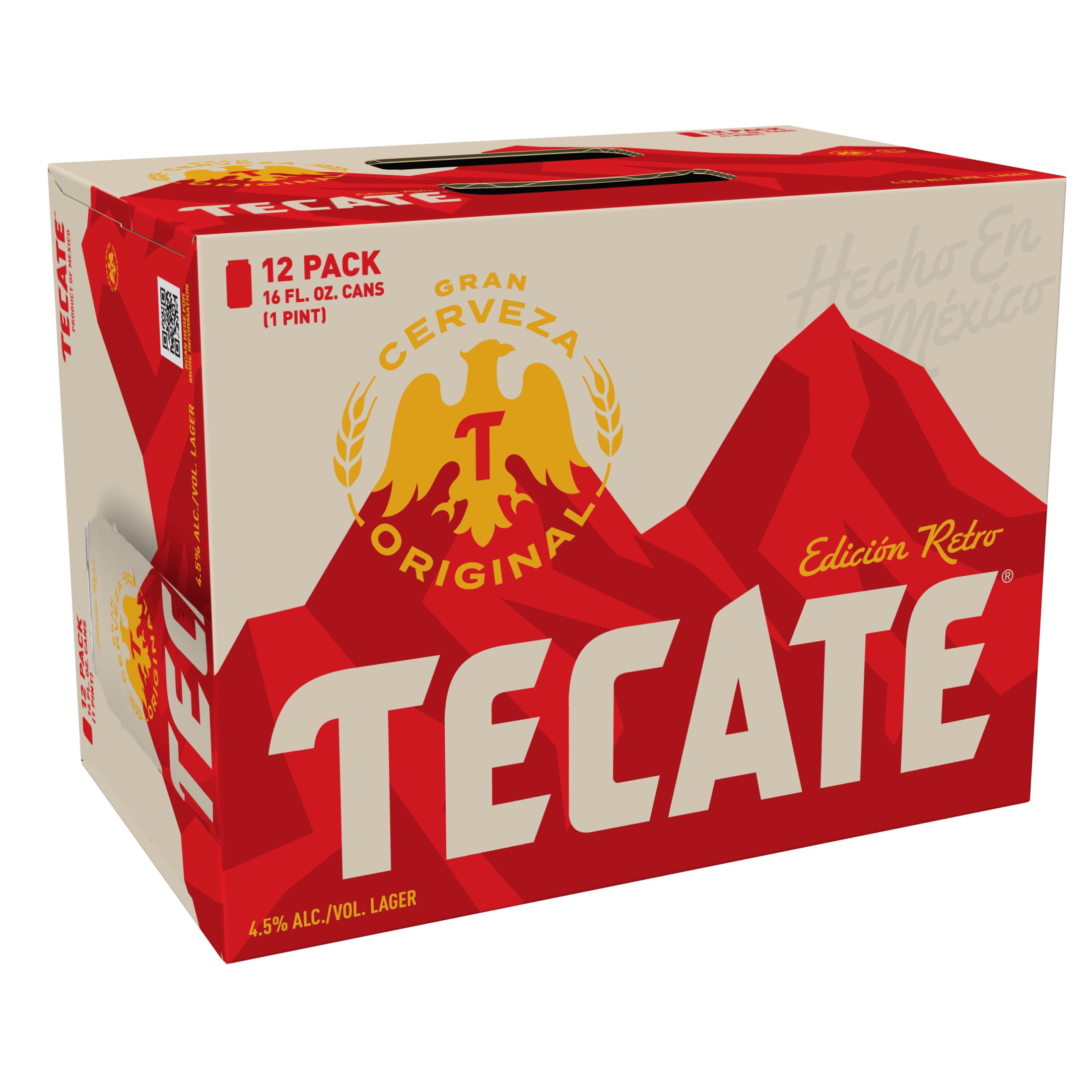 Tecate Original Mexican Lager Import Beer, 12 pack, 16 fl oz Cans ...