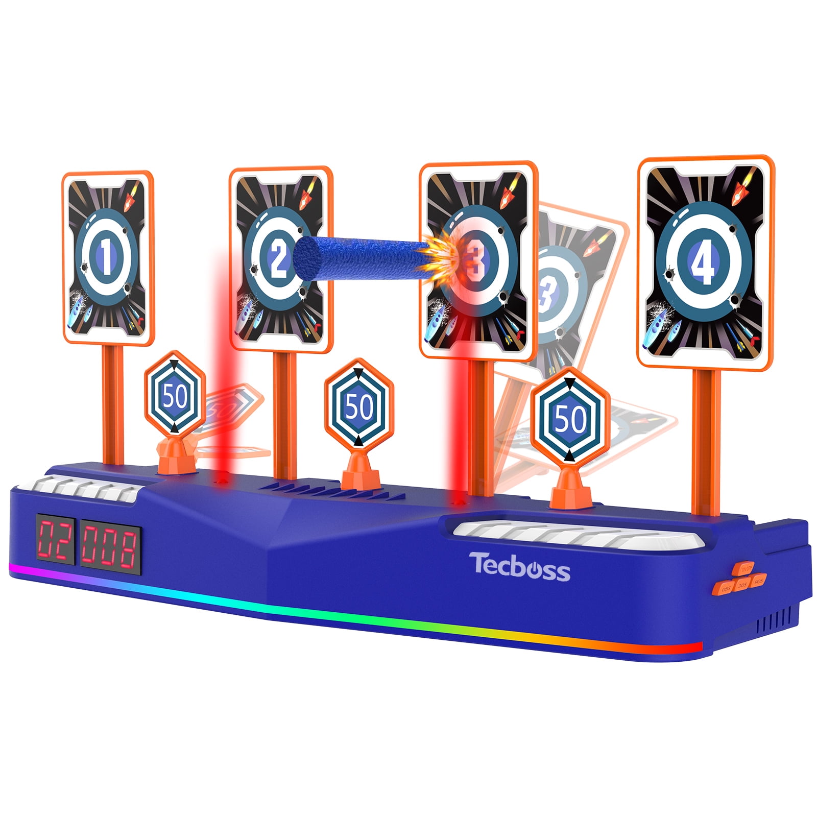 Tecboss Shooting Game Toy Electronic Shooting Targets with Scoring Auto ...