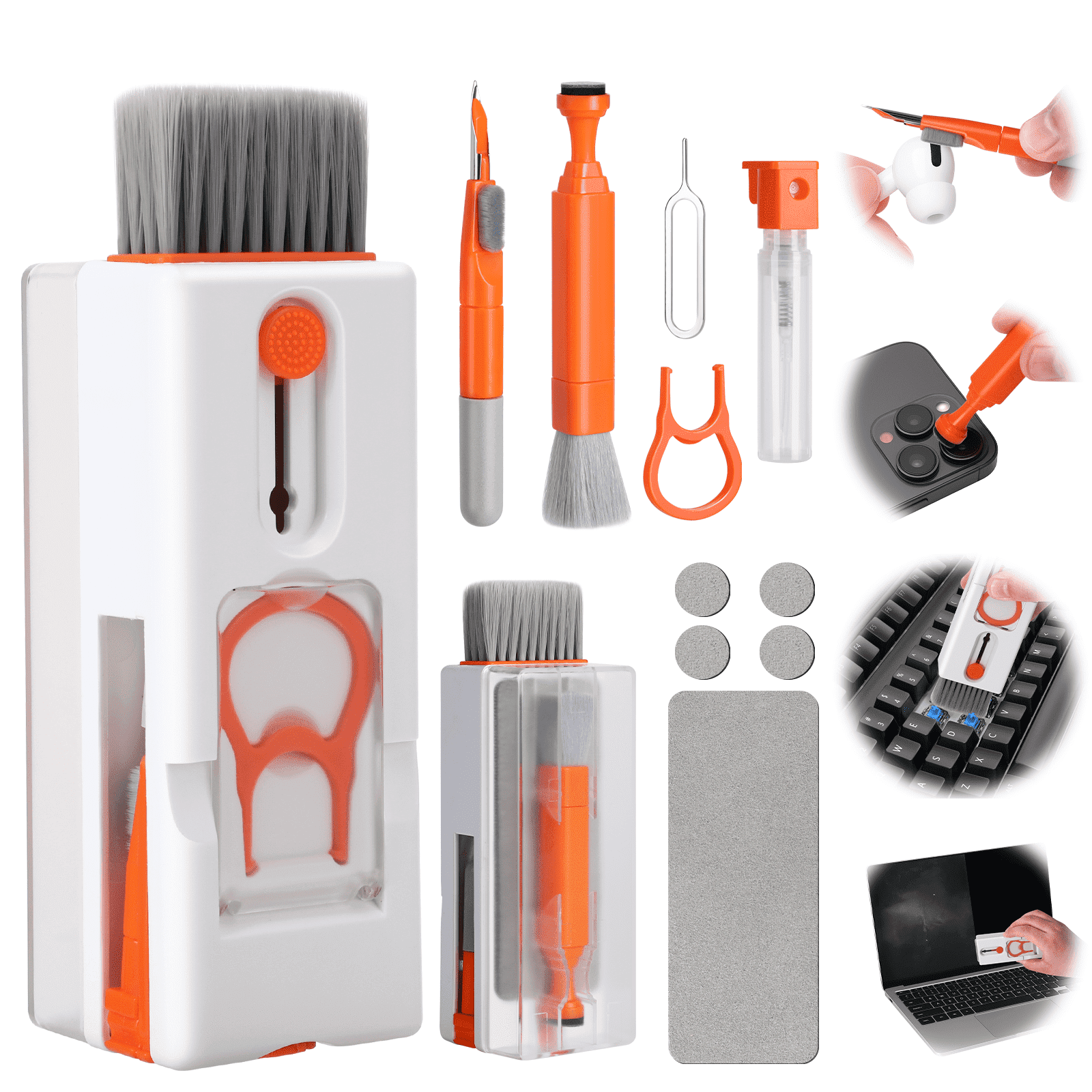 Tecfino Keyboard Cleaning Kit,11-in-1 Electronics Cleaning Tool Laptop ...