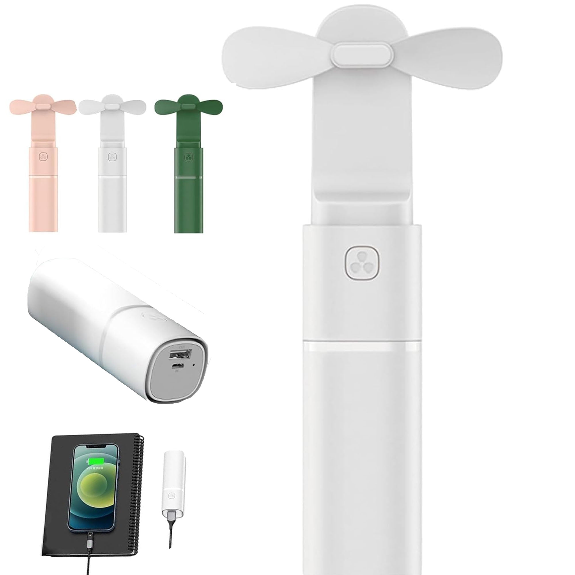 Tech Candy Easy Breezy Portable Fan, Rechargeable Personal Handheld Fan ...