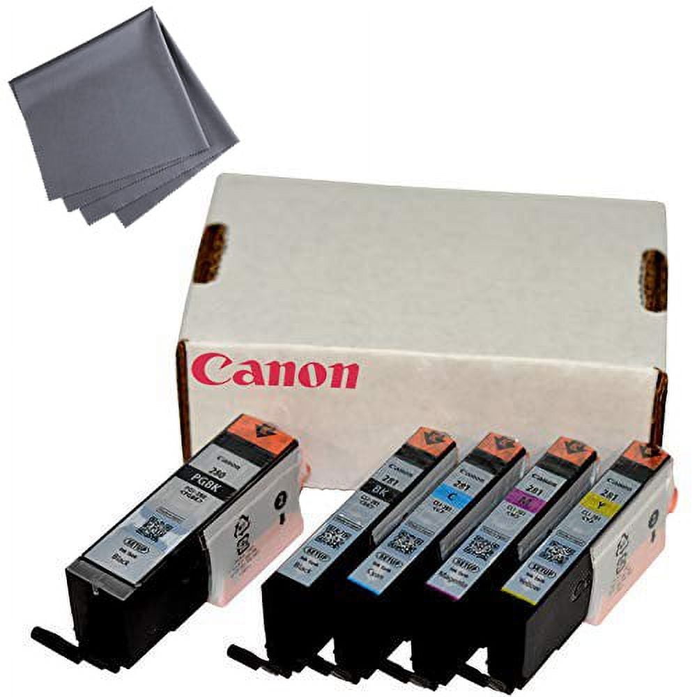 Tech Deals 5-Pack 280 281 Ink Cartridges for Canon PIXMA, Black, Cyan ...