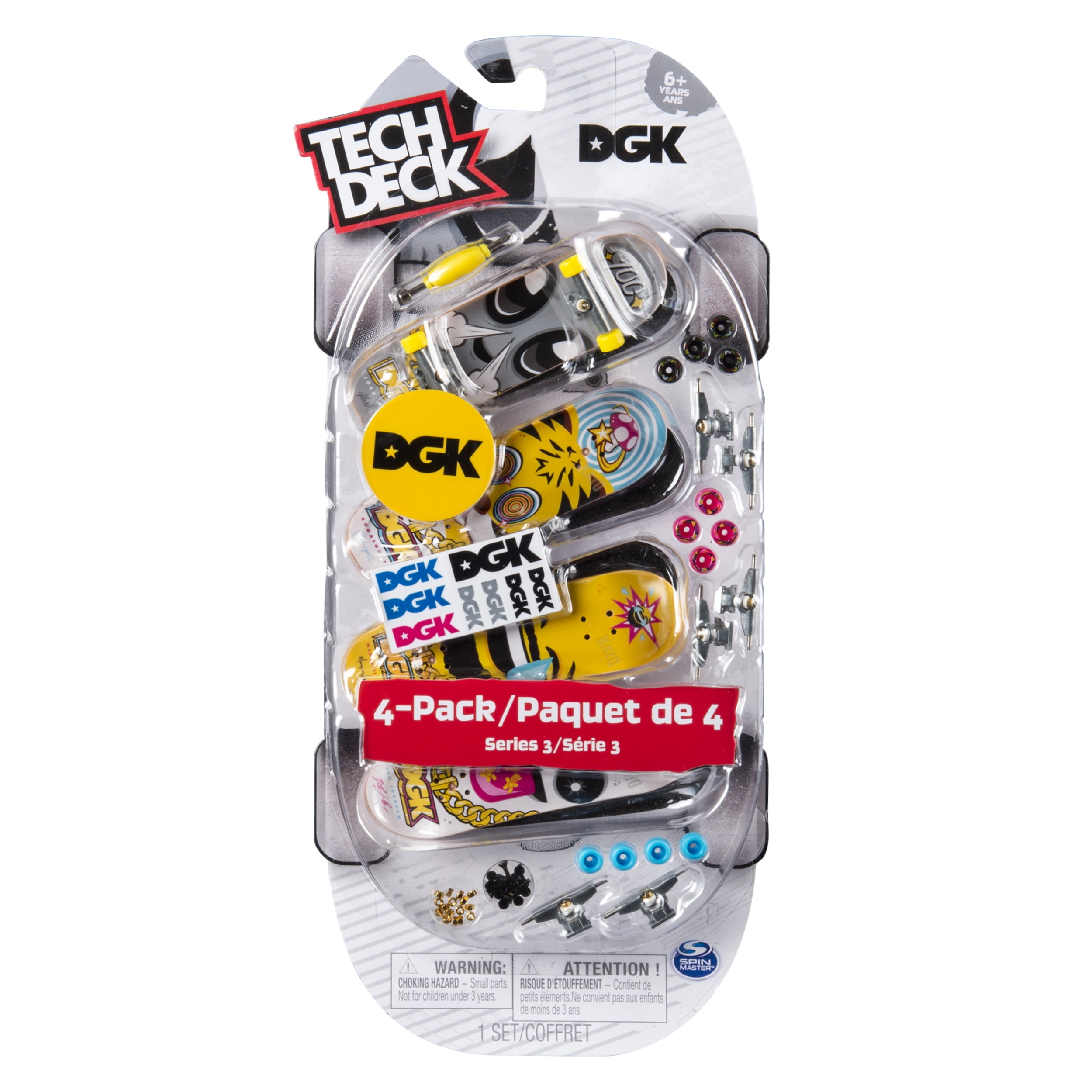 Tech Deck - 96mm Fingerboards - 4-Pack - DGK - Walmart.com