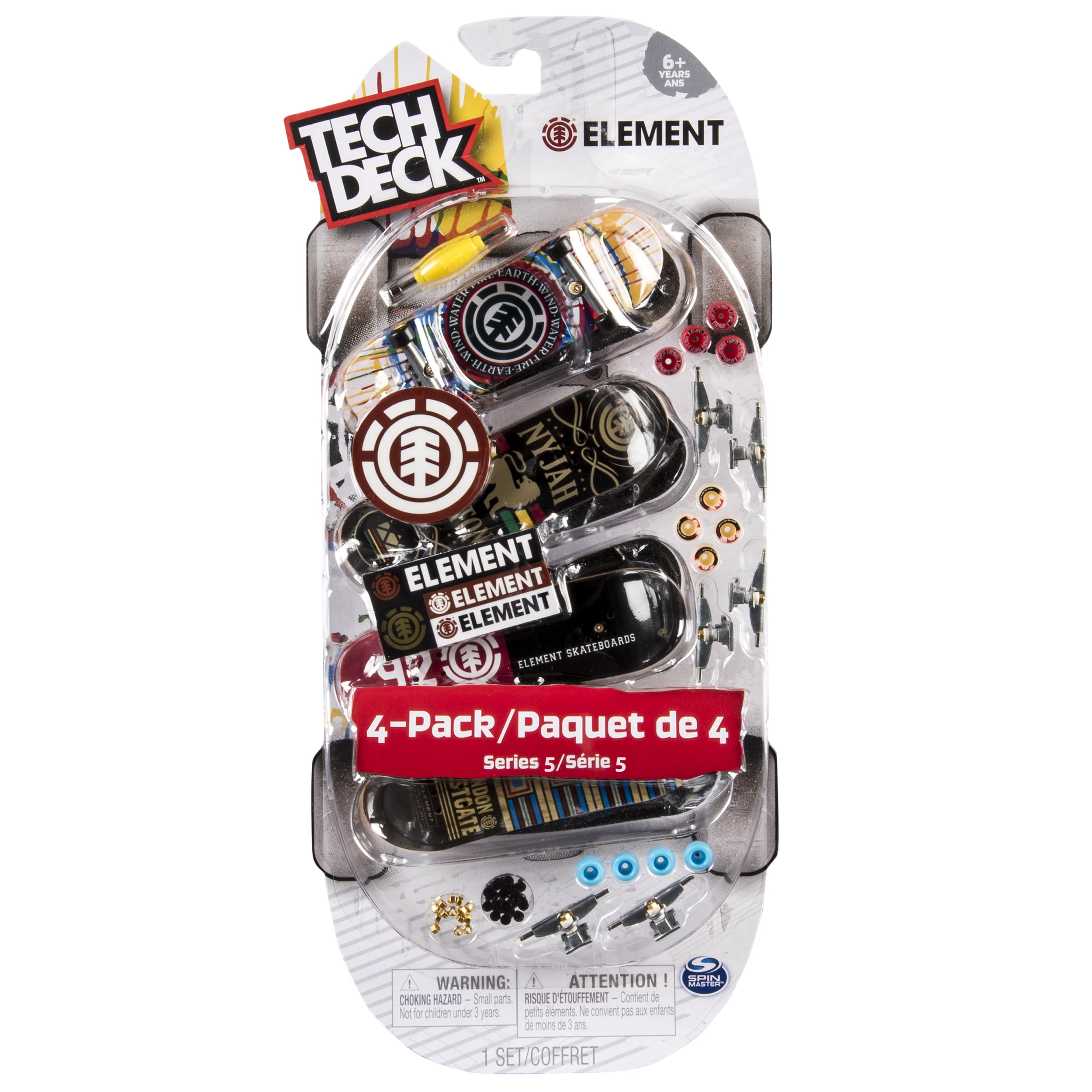 Tech Deck - 96mm Fingerboards - 4-Pack – Element - Walmart.com