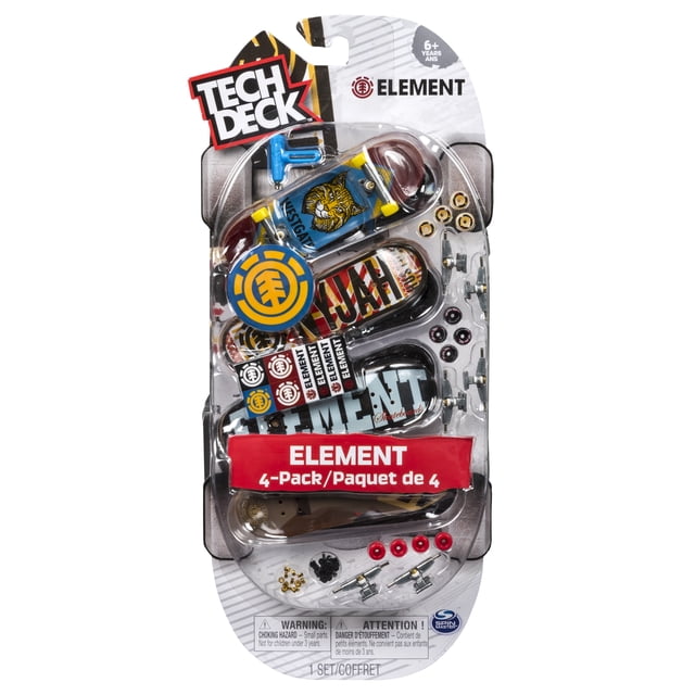 Tech Deck - 96mm Fingerboards - 4-Pack - Element - Walmart.com