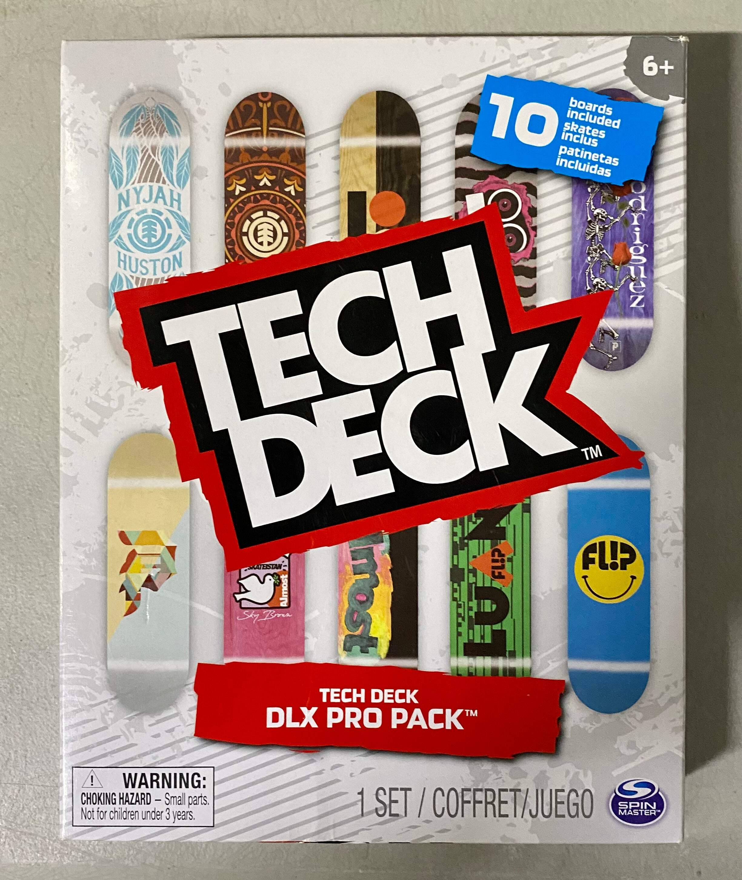 Tech Deck DLX Pro 10-Pack, Authentic Fingerboards with Grip Tape, Flip ...