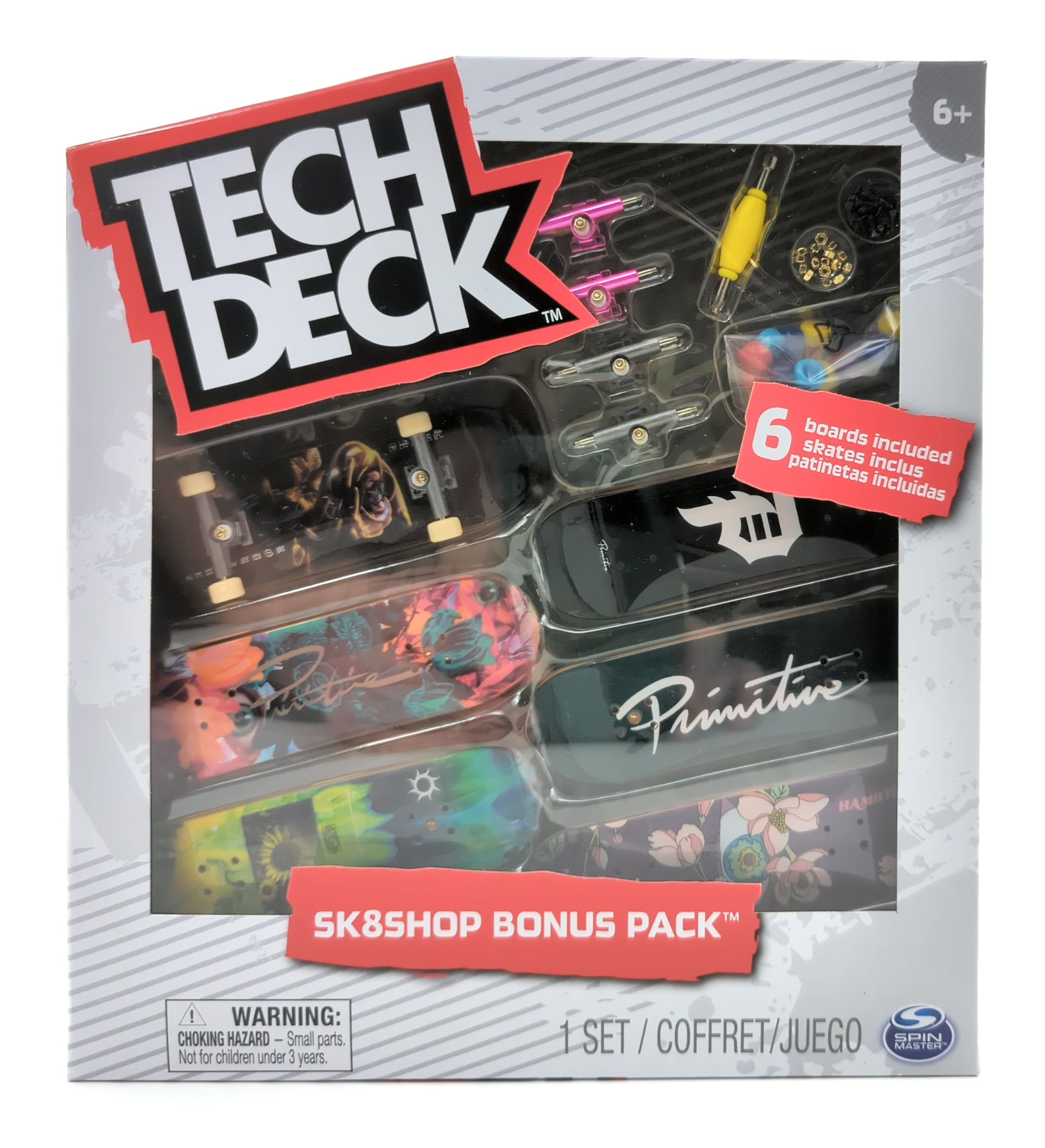 Tech Deck Primitive 2022 Drop 3 Sk8shop Bonus Pack - 6 Boards, Build ...
