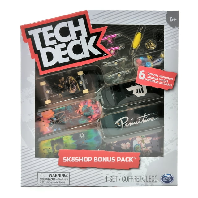Tech Deck Primitive 2022 Drop 3 Sk8shop Bonus Pack - 6 Boards, Build ...