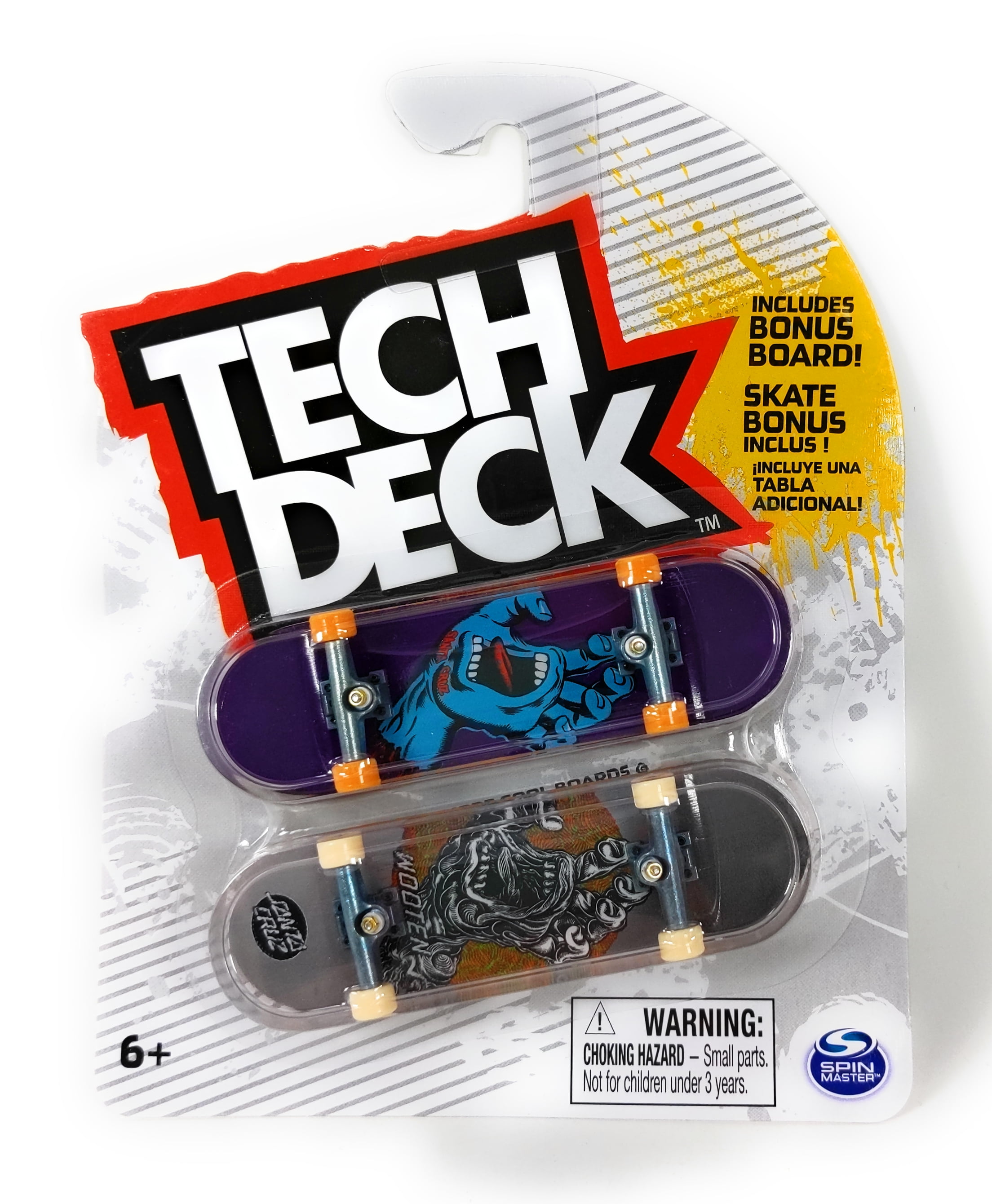 Tech Deck Santa Cruz Kid's Finger Skateboard, Purple, 2 Pack - Walmart.com