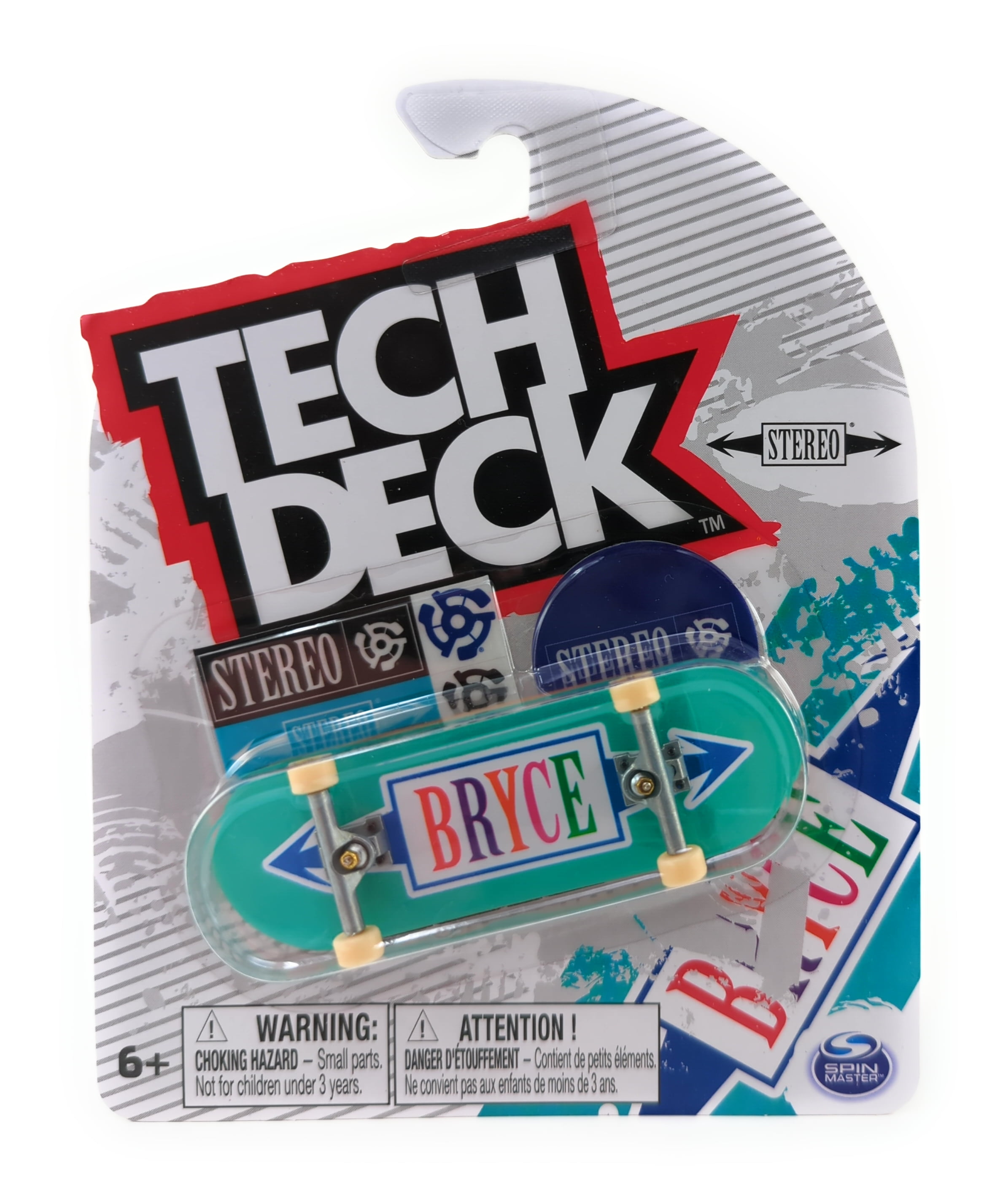 TECH DECK Mini Skate Toy, Bryce Wettstein Arrows Teal, 96mm Collectible ...