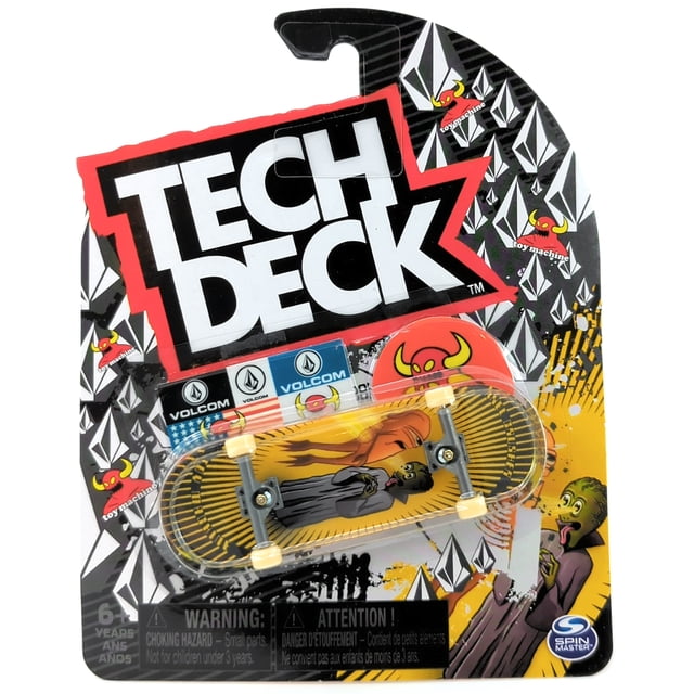 Tech Deck Toy Machine x Volcom Axel Crusher X-Ray Eyes Rare Complete ...