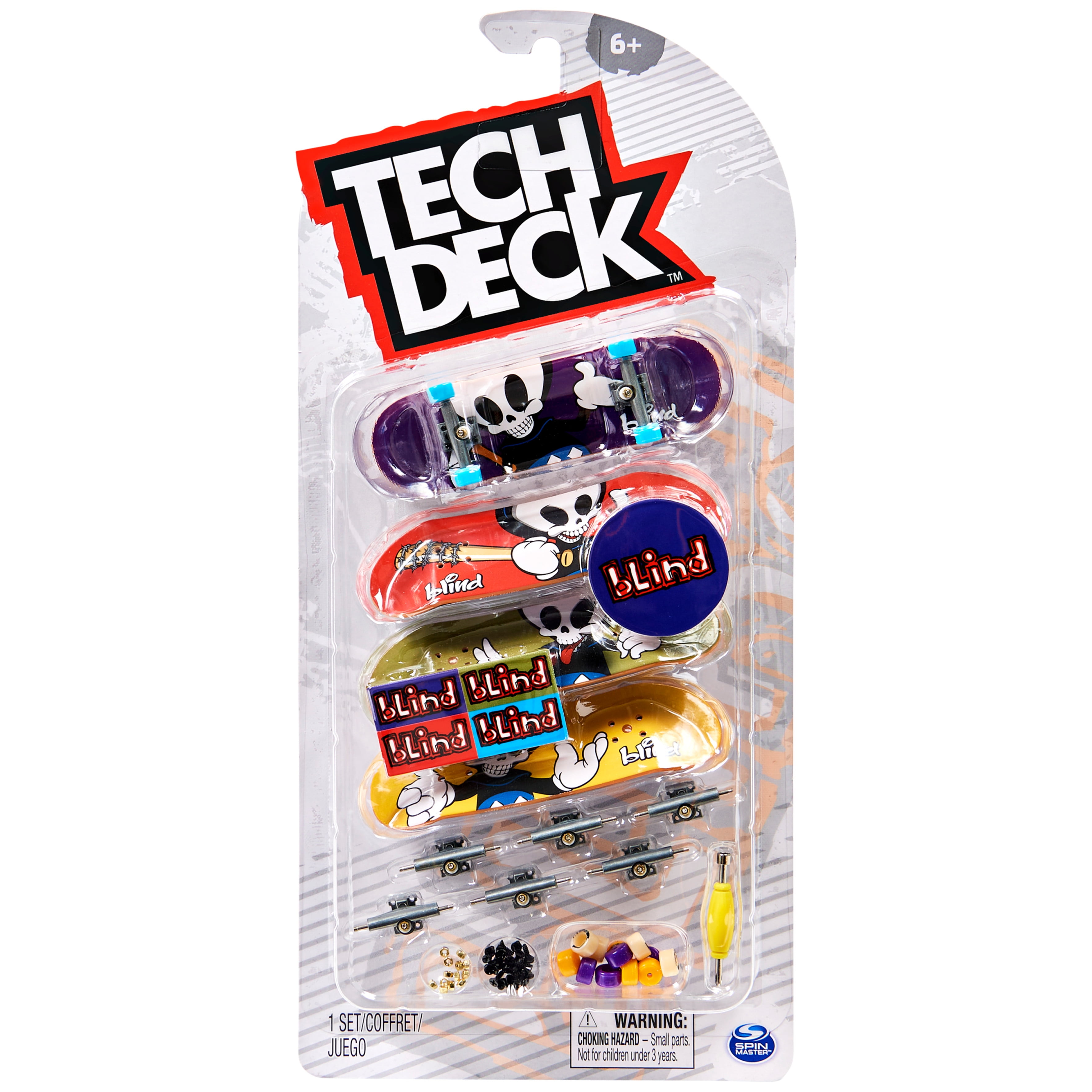 Tech Deck, Ultra DLX Fingerboard 4-Pack, Blind Skateboards - Walmart.com