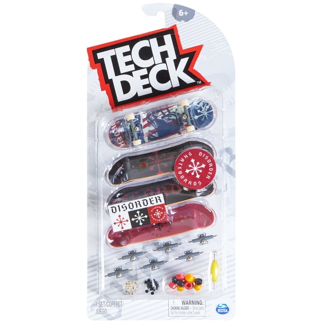 Tech Deck, Ultra DLX Fingerboard 4-Pack, Disorder Skateboards - Walmart.com