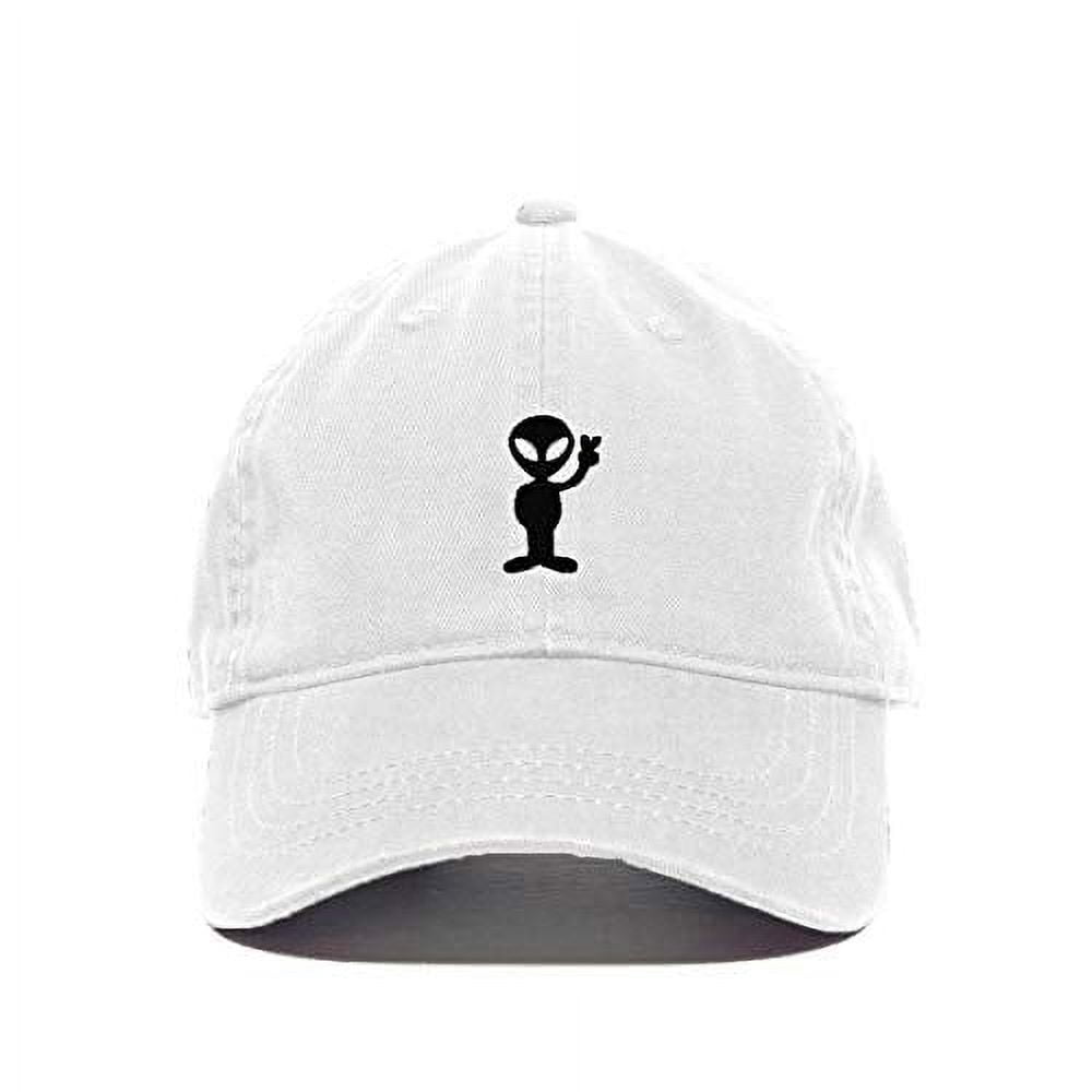 Tech Design Alien Peace Sign Baseball Cap Embroidered Cotton Adjustable ...