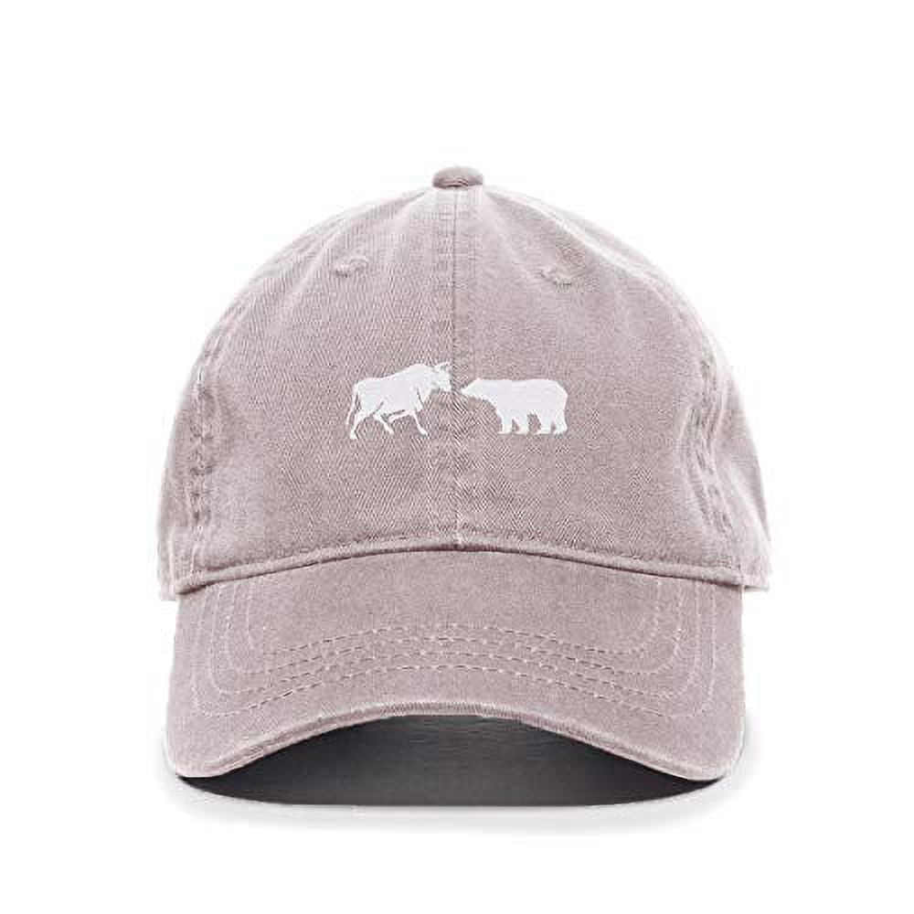 Tech Design Bull and Bear Market Baseball Cap Embroidered Cotton ...