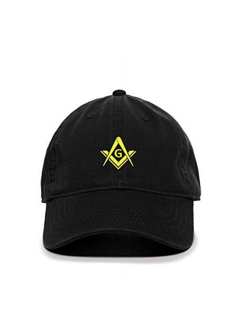 MASON Baseball Cap Freemason Masonic Black Hat Mens Adjustable ...