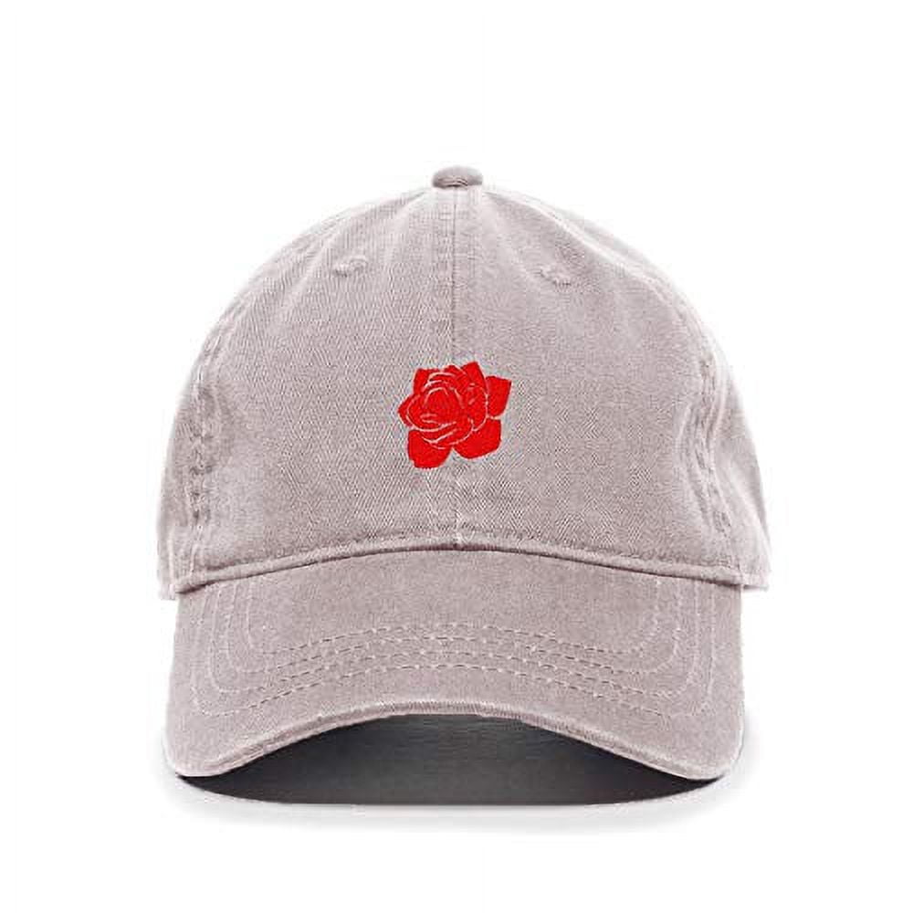 Tech Design Rose Baseball Cap Embroidered Cotton Adjustable Dad Hat ...