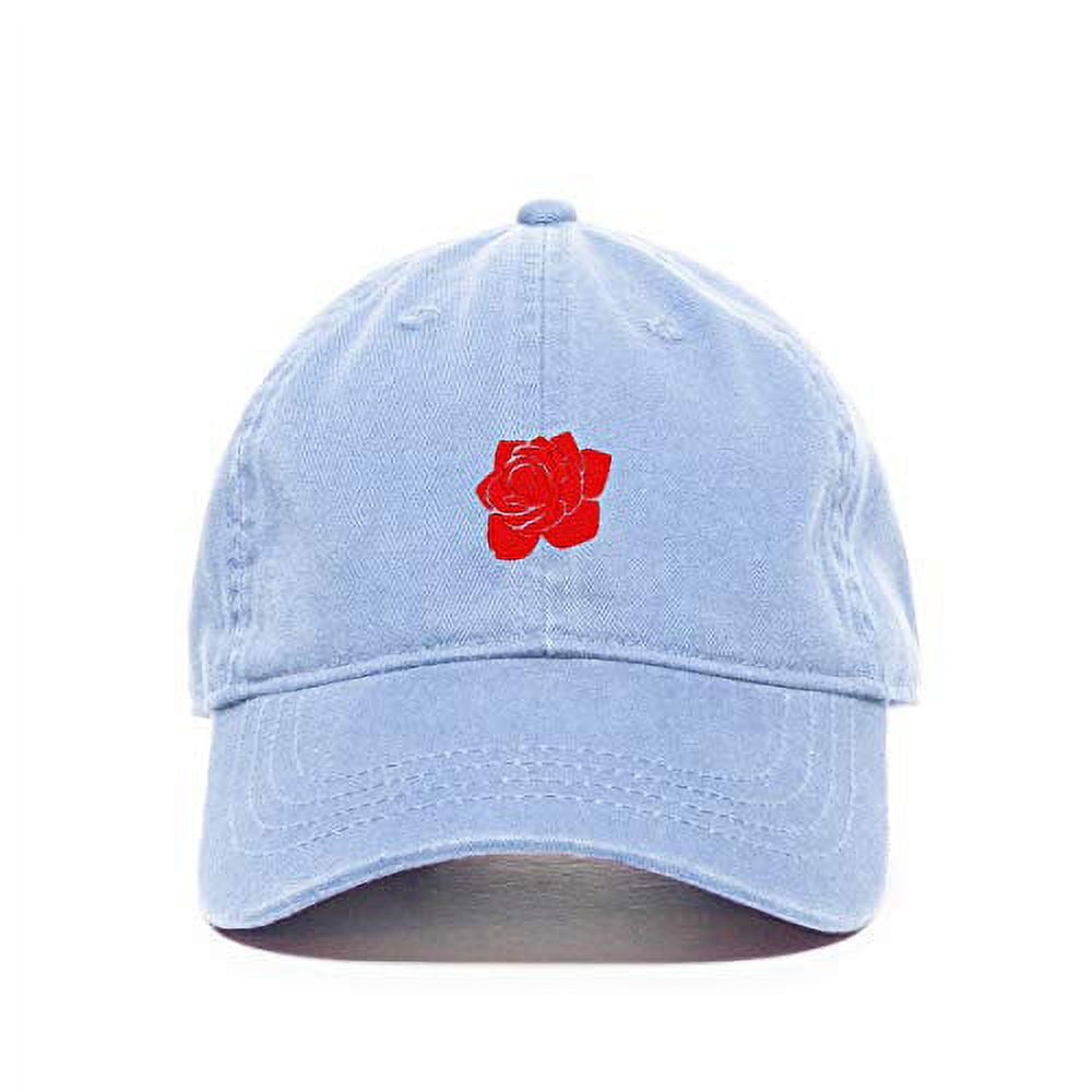 Tech Design Rose Baseball Cap Embroidered Cotton Adjustable Dad Hat ...