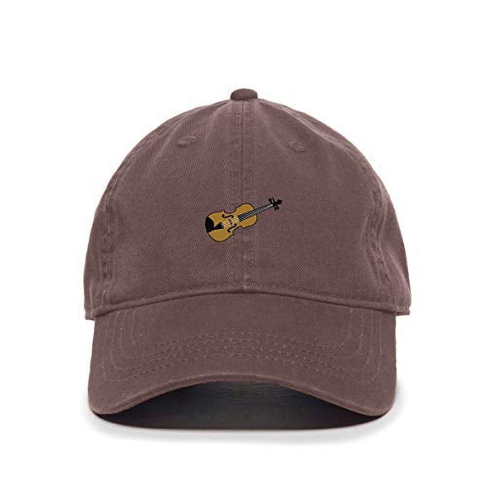 Tech Design Violin Baseball Cap Embroidered Cotton Adjustable Dad Hat ...