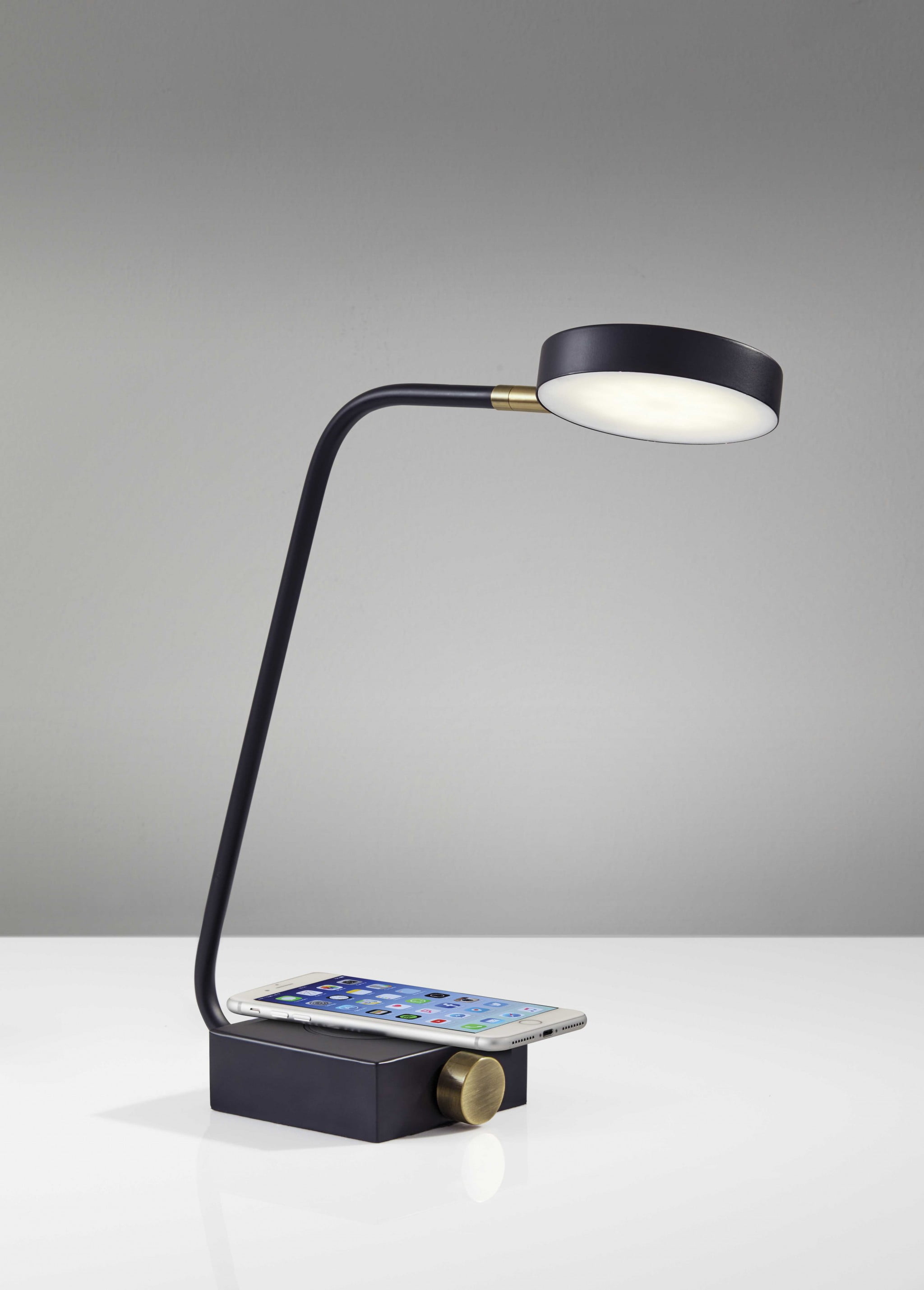 Tech Enhanced Black Metal Disk LED Adjustable Desk Lamp - Walmart.com