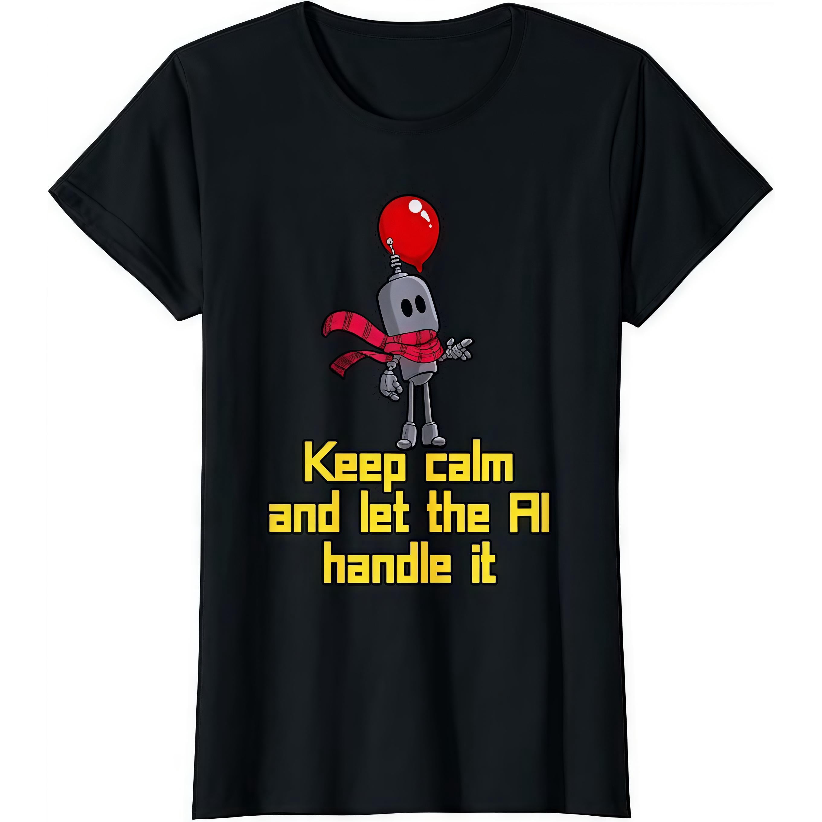 "Tech - Humor Robot T - Shirt: Featuring a Scarfed Robot With a Red ...