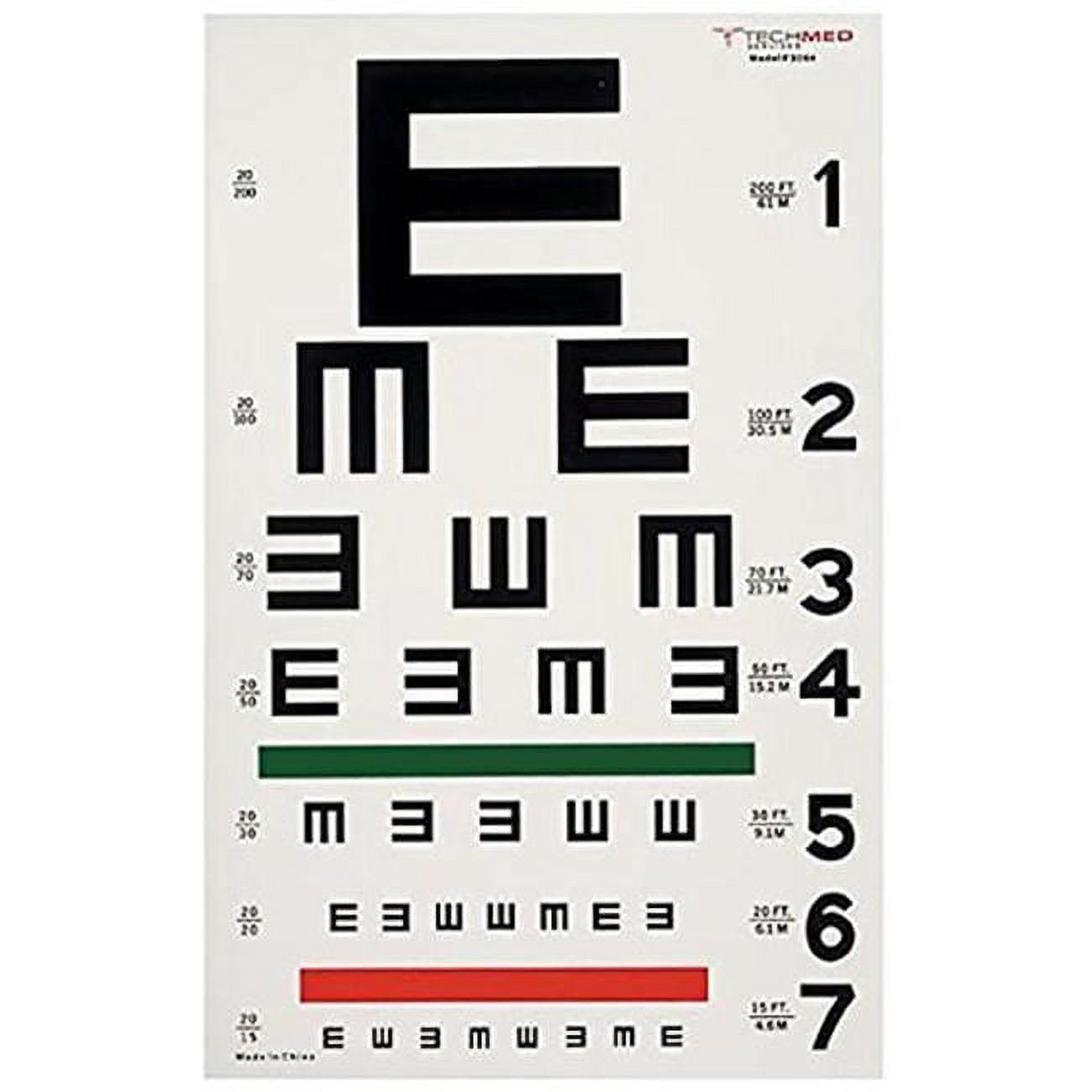 Tech Med 20 ft. Illuminated Tumbling-E Eye Chart - Walmart.com