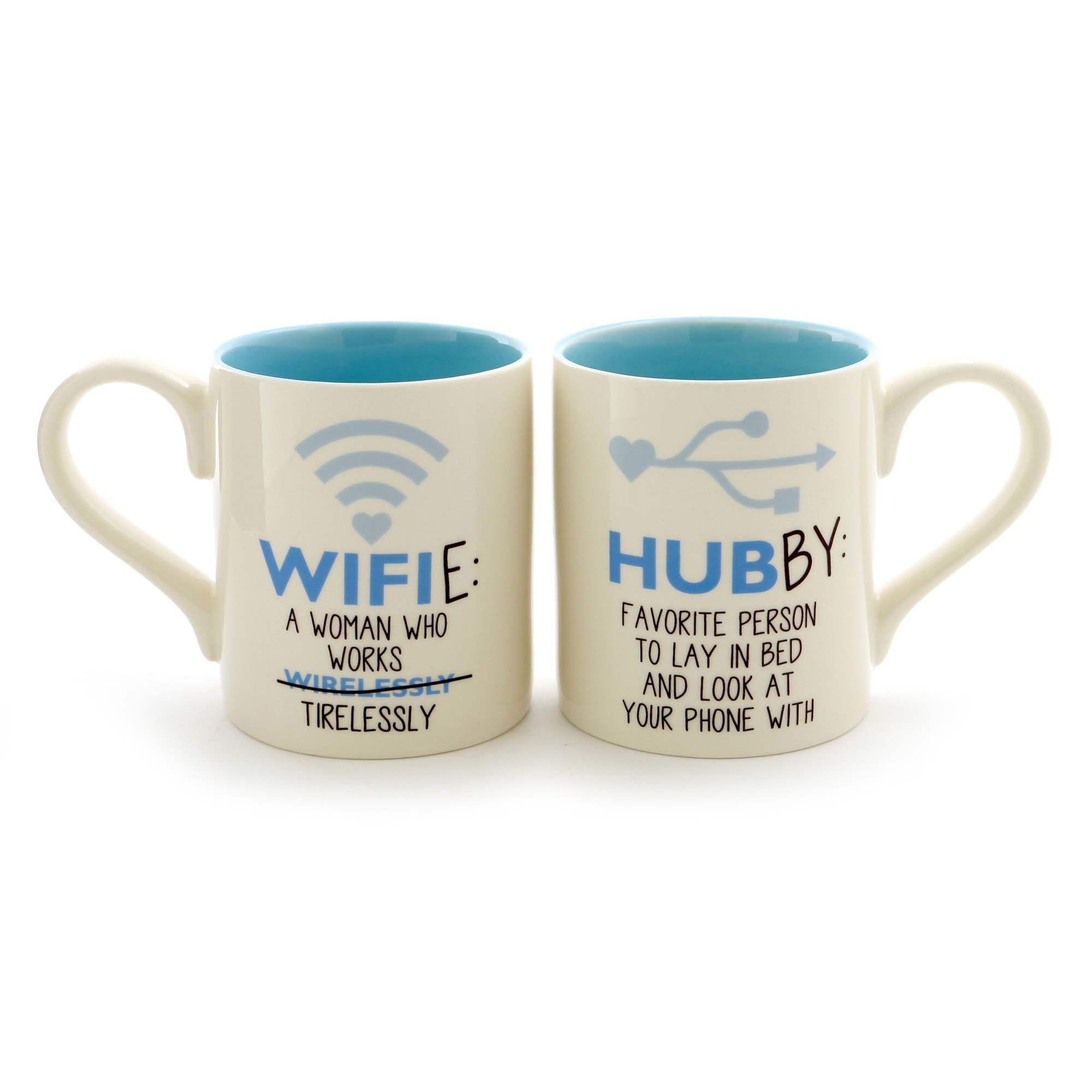 Tech Savvy Wifie & Hubby Computer Technology Mug Set - Walmart.com