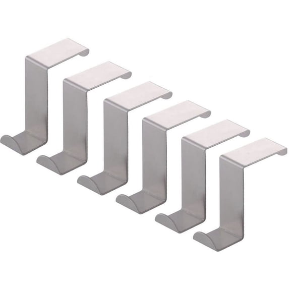 Tech Stainless Steel Reversible Over The Door Hook Removable Cubicle ...