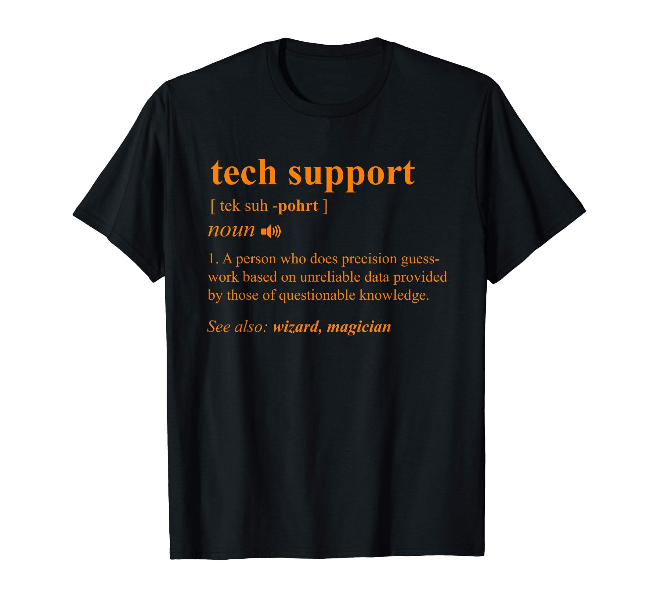 Tech Support Definition Funny Computer Geek Programmer Gift T-Shirt ...